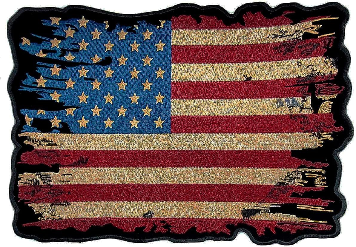 Amazon.com: Distressed American Flag Vintage Look Patch [5.0 X 3.5 INCH ...