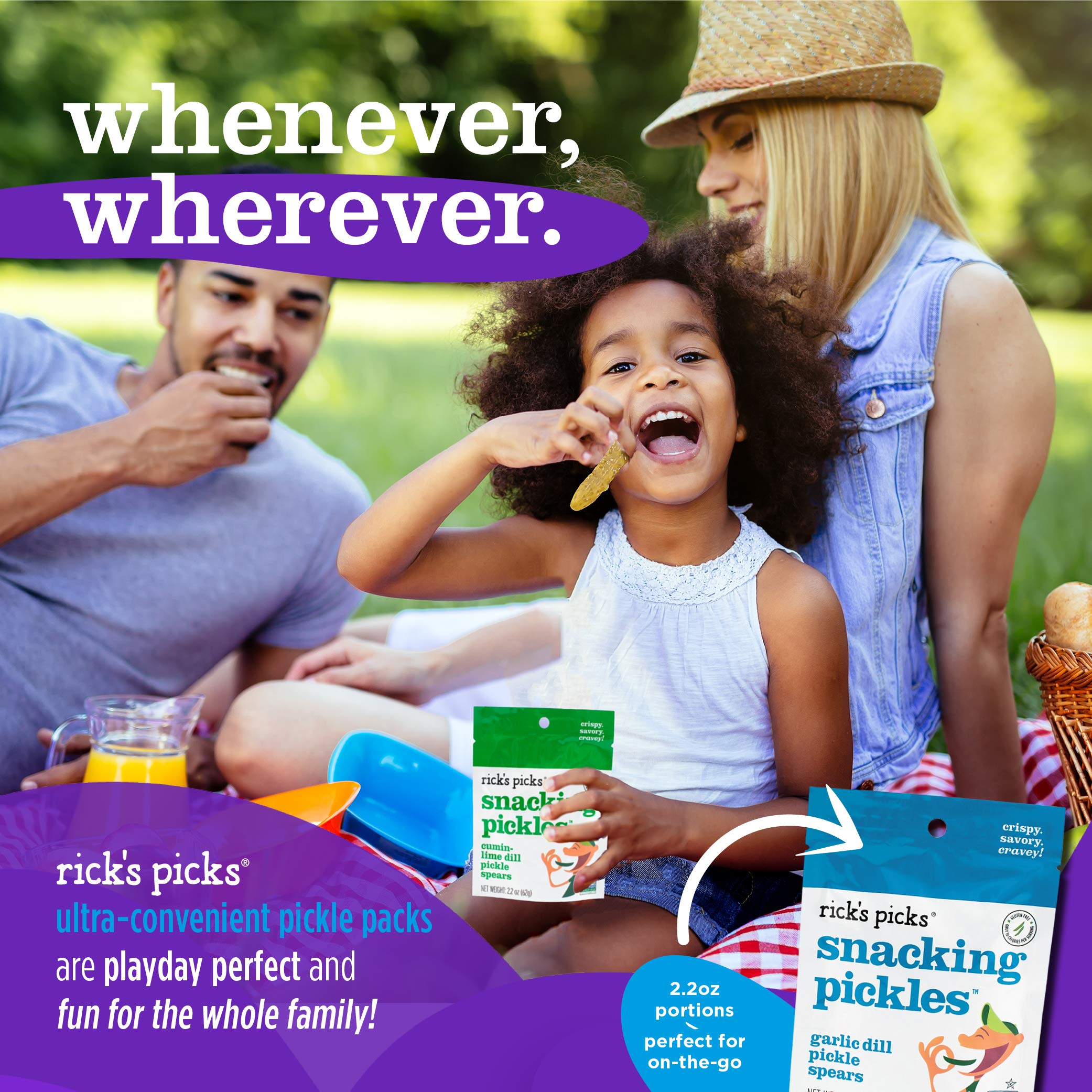 Snapklik.com : Ricks Picks Snacking Pickles, Garlic Dill; Gluten-Free ...