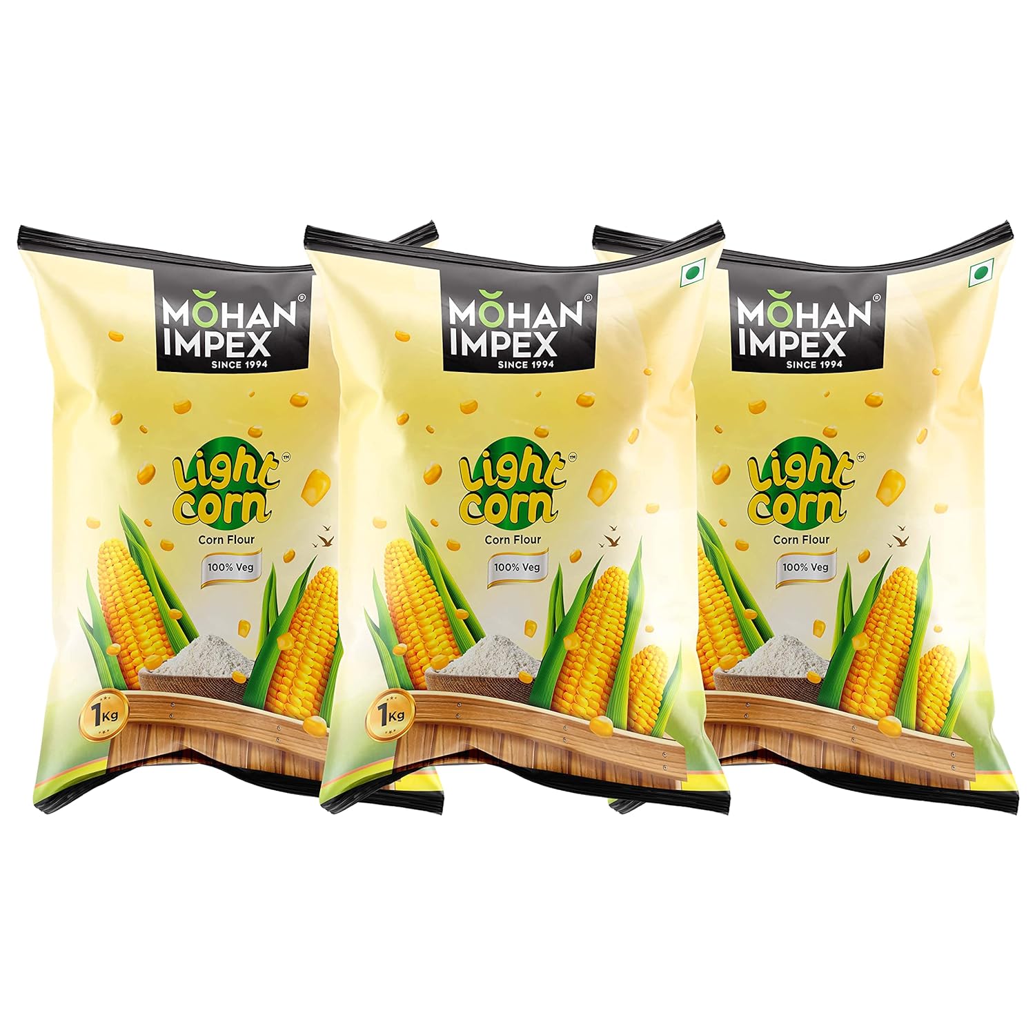 Mohan Impex 1 kg Corn Flour Powder (3 x 1 Kg) : Amazon.in: Grocery ...