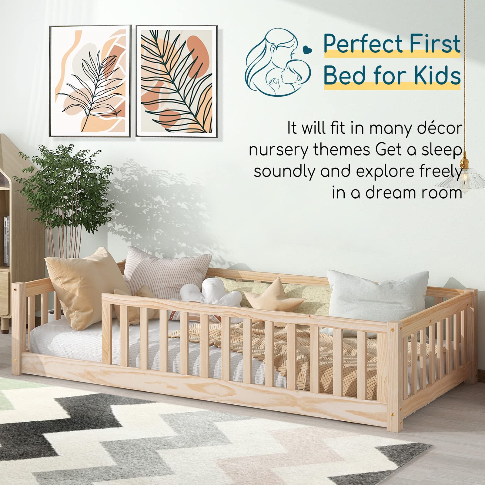 Snapklik.com : Tatub Twin Floor Bed