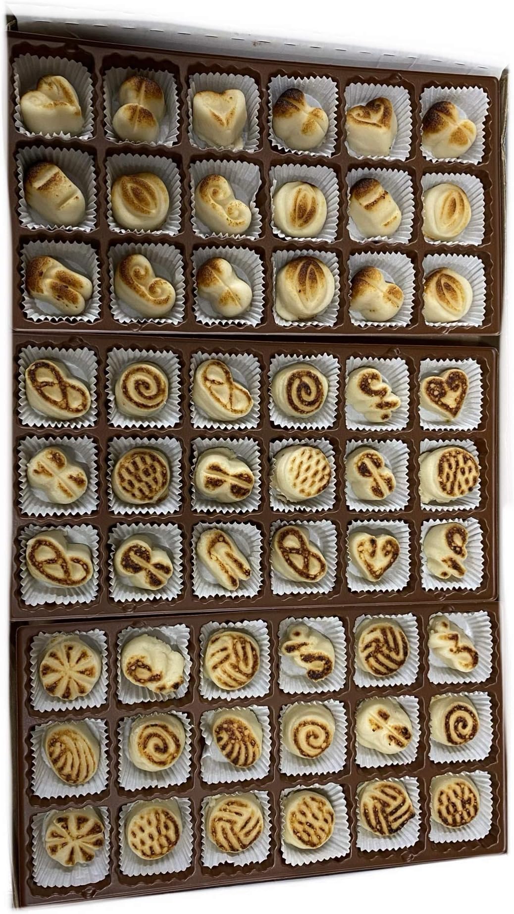 Amazon.com: Toasted marzipan Assorted Bulk tray (54 PIECE BOX) 18oz ...