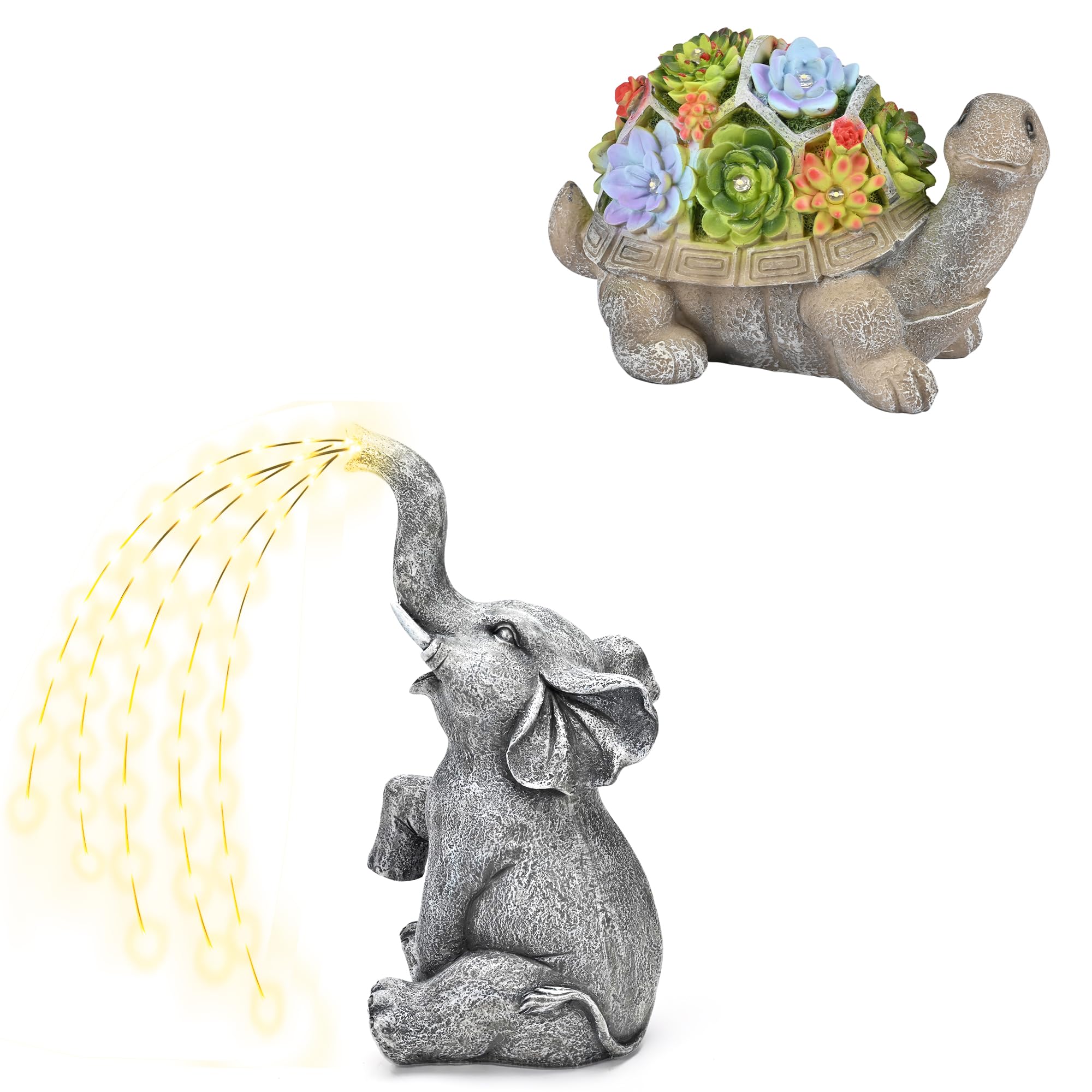 Amazon.com: GIGALUMl Solar Garden Statue Bundle : Patio, Lawn & Garden