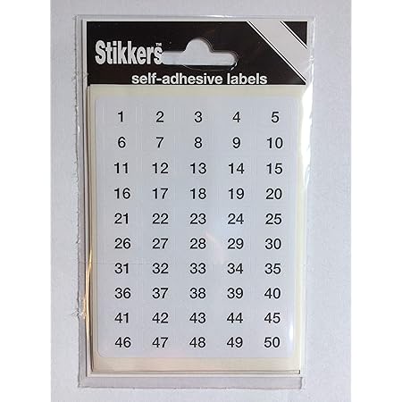 1,000 Sticky Numbered Labels 1 to 500 SELF Adhesive Stickers 2 Labels ...