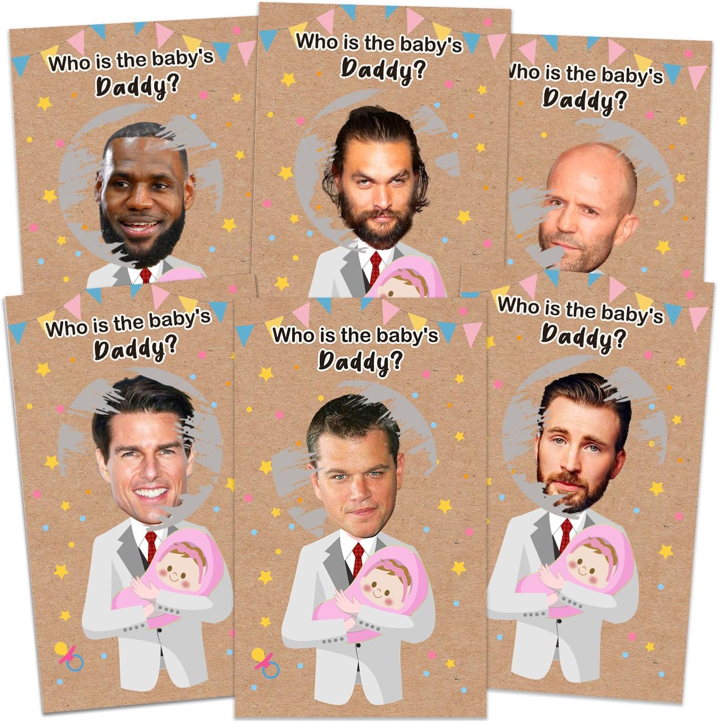 Amazon.com: Ggjgrpx Funny Baby Shower Scratch Off Game Cards Girl ...