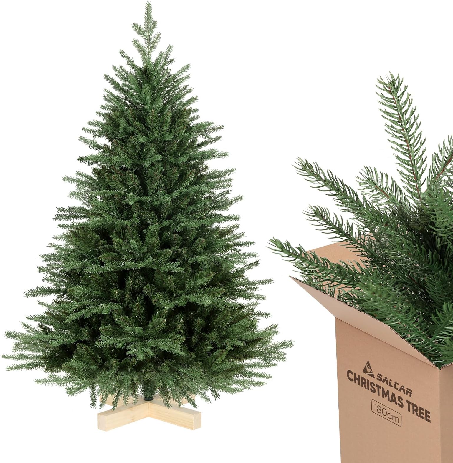 Amazon.de: Künstlicher Weihnachtsbaum 180cm Nordmanntanne I Tannenbaum ...