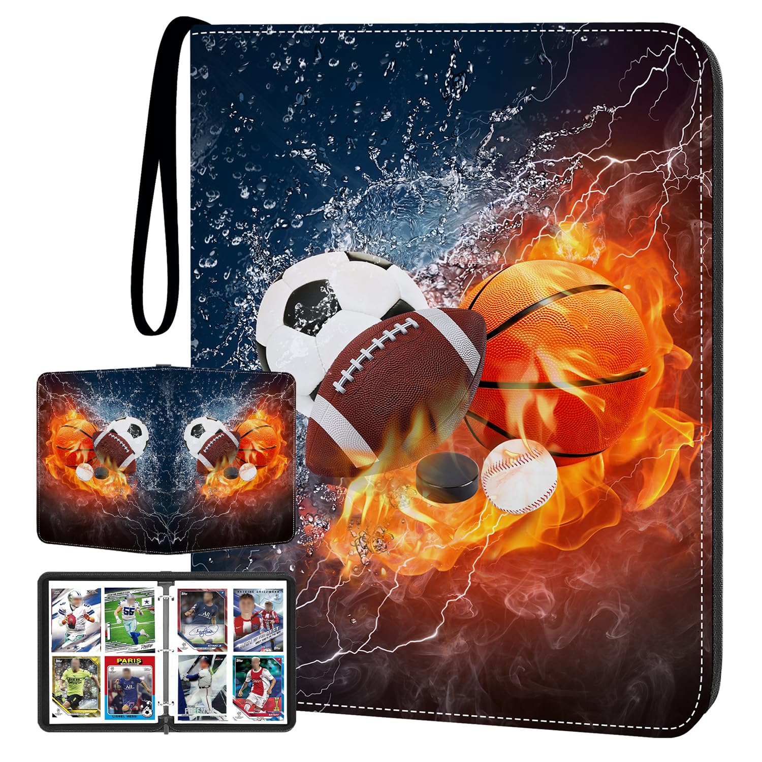 Amazon.com: HESPLUS Sports Card Binder 4 Pocket Trading Card Binder 400 ...