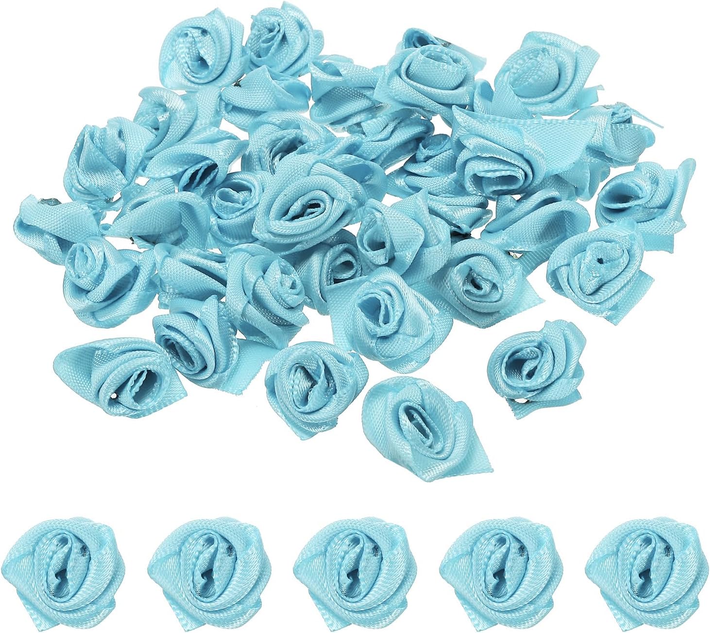 Amazon.com: PATIKIL 0.6" Mini Satin Ribbon Roses, 70 Pcs Tiny Fabric ...