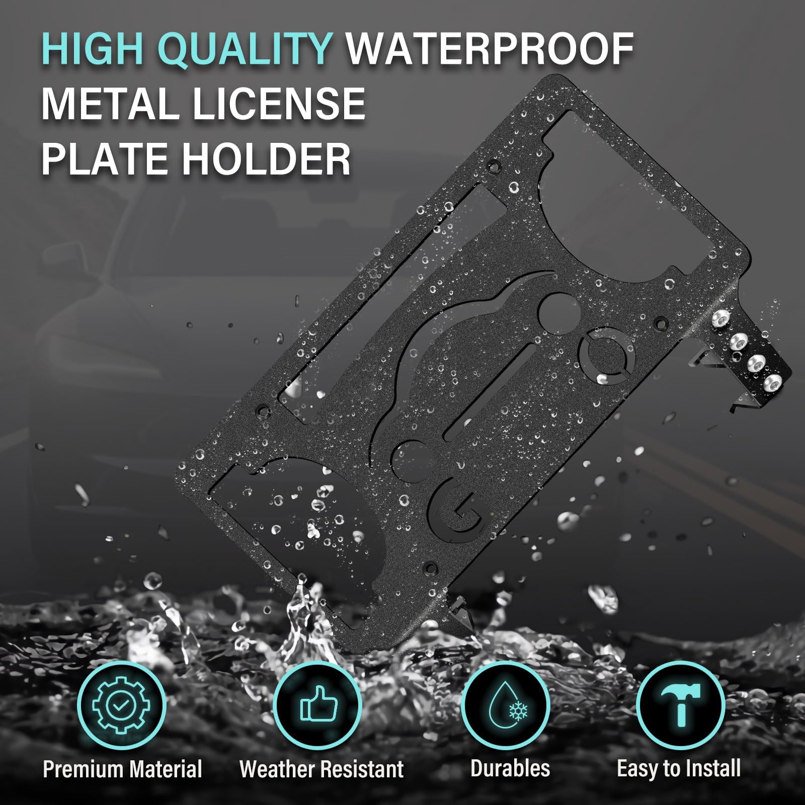 Snapklik.com : No Drill Front License Plate Bracket Fit For Tesla Model ...