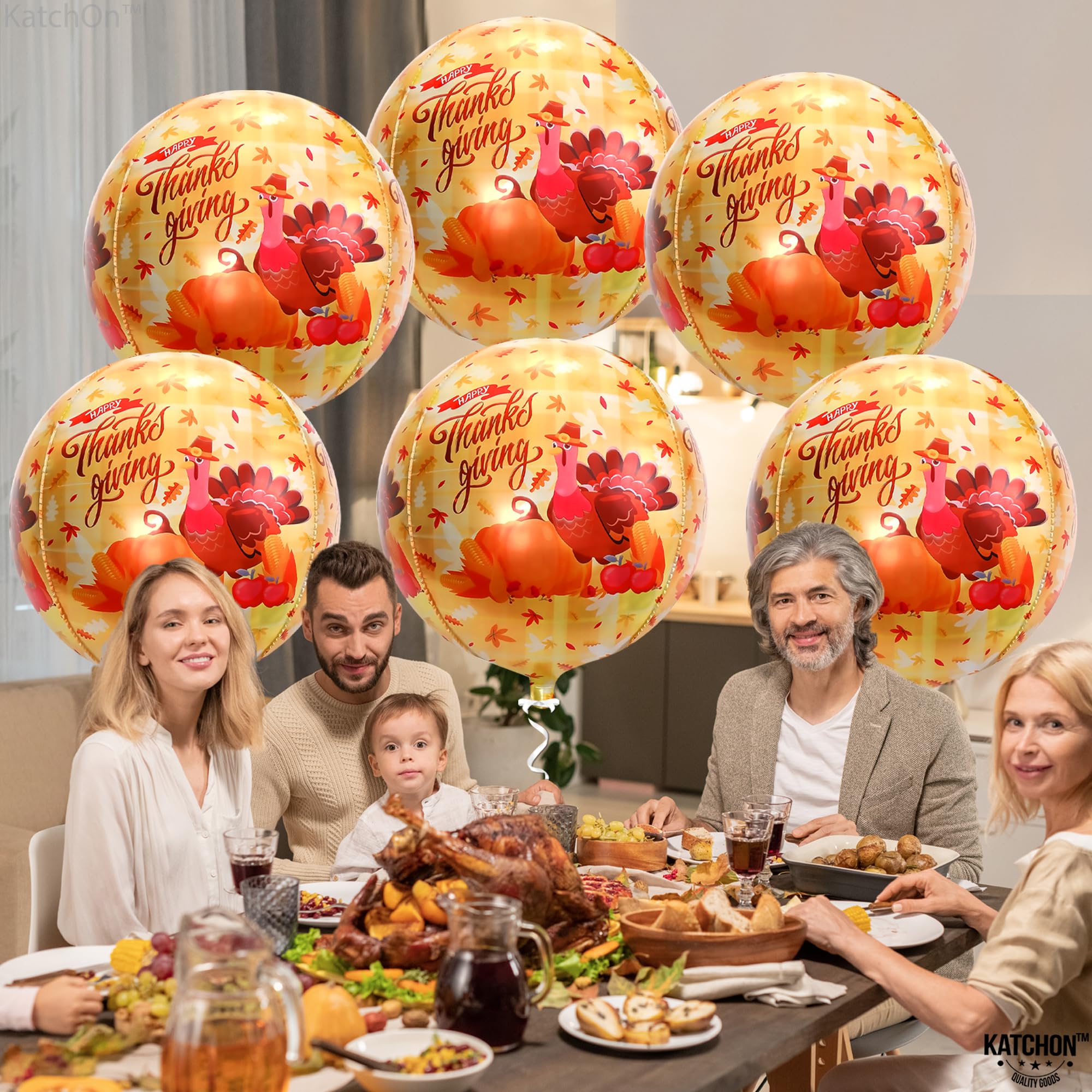 Snapklik.com : Happy Thanksgiving Balloons - Large 22 Inch, Pack Of 6 ...