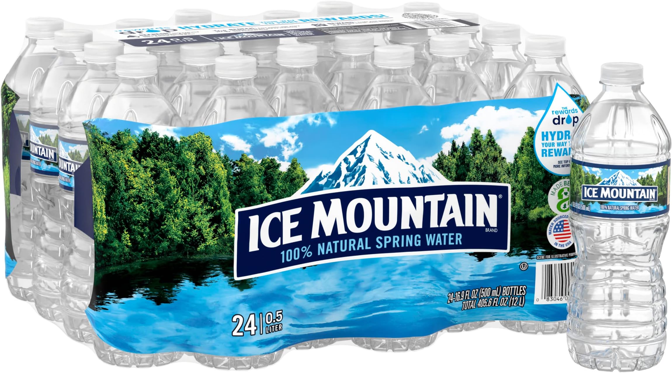Amazon.com: Ice Mountain Brand Natural Spring Water,16.9 Fl Oz (24 Pack ...