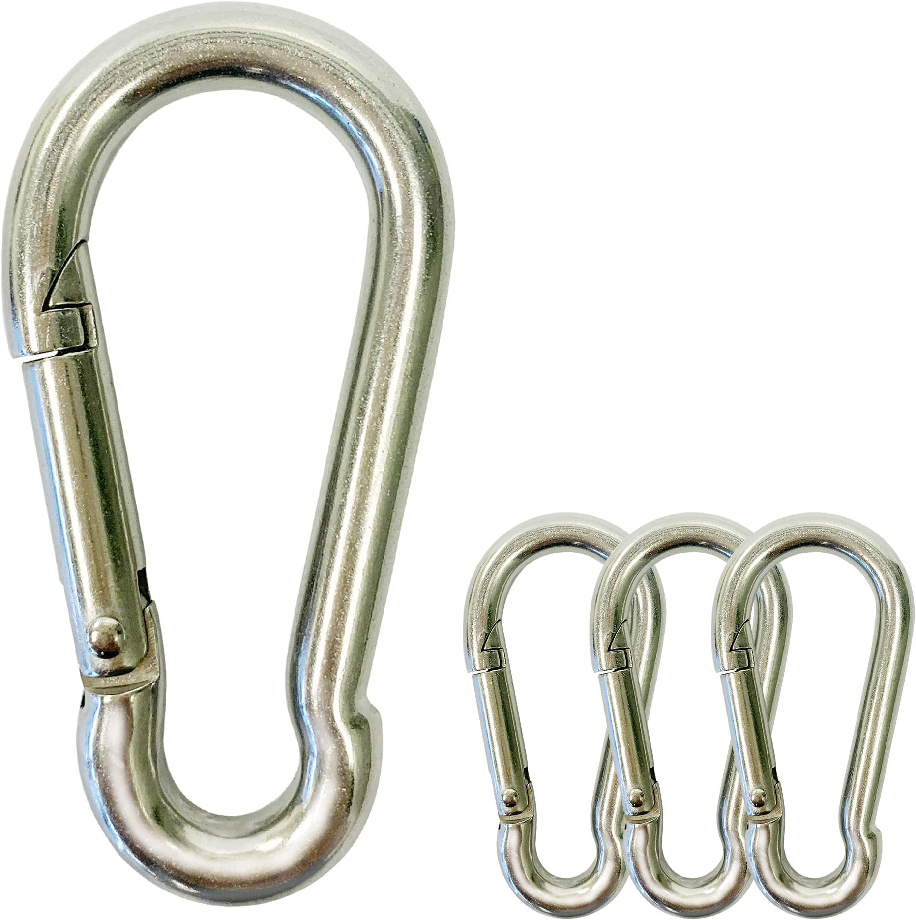 Amazon.com: Mydio Set of 4 Silver Spring Snap Hook Stainless Steel 304 ...