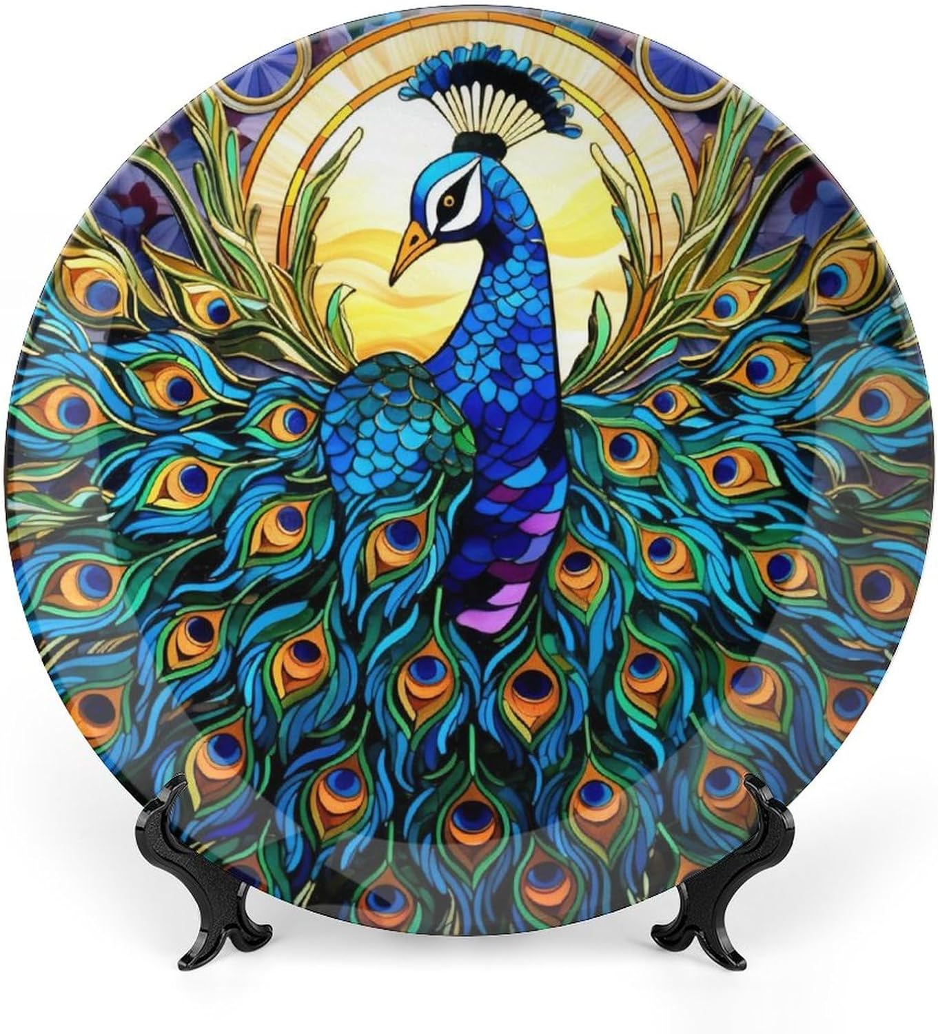 Amazon.com: Gokays Decorative Plates for Wall Hanging, Boho Peacock ...