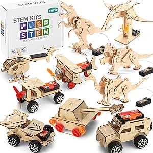 Amazon.com: 10 in 1 STEM Kit for Kids Ages 8-12, Wooden Model Kits for ...