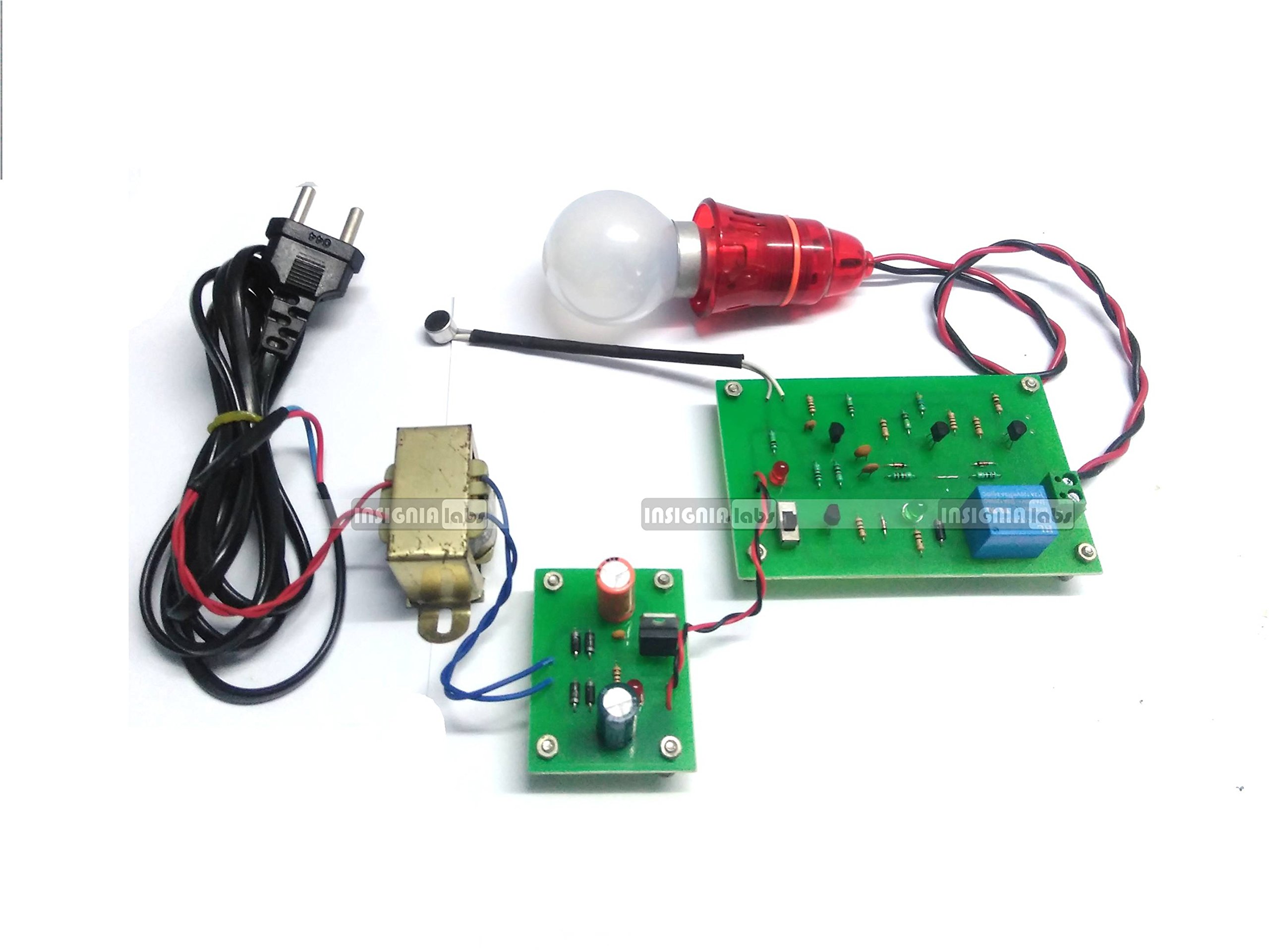 insignia labs - clap switch based light/bulb control project kit with ...