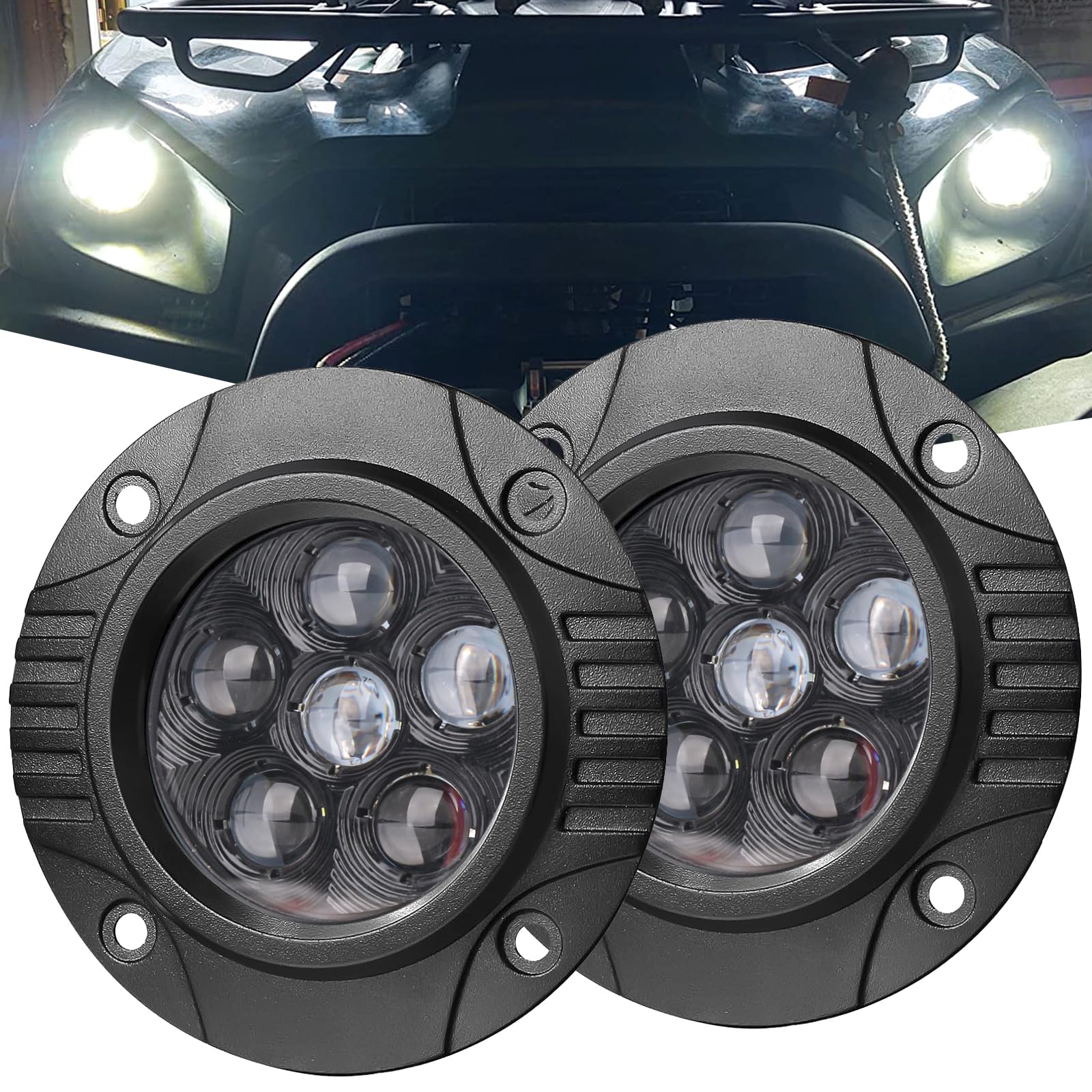 Amazon.com: PKEDUO 5inch Round Flush Mount LED Pods Spot Beam Offroad ...