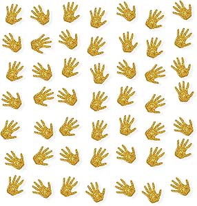 Amazon.com: Set of 100 High Five Confetti, Gold Glitter High Five Paper ...