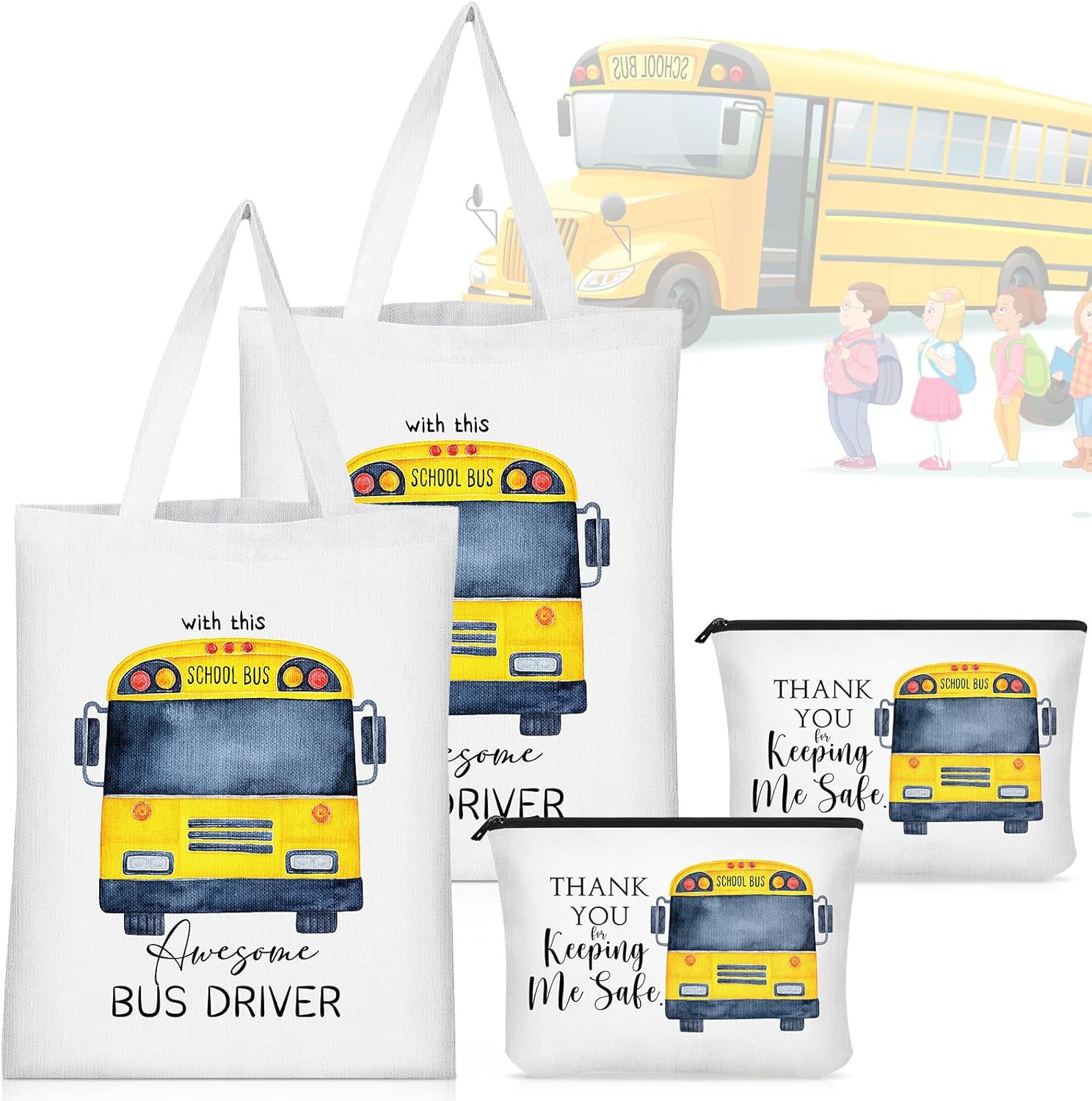 Amazon.com: Unittype 4 Pcs School Bus Driver Appreciation Gifts ...