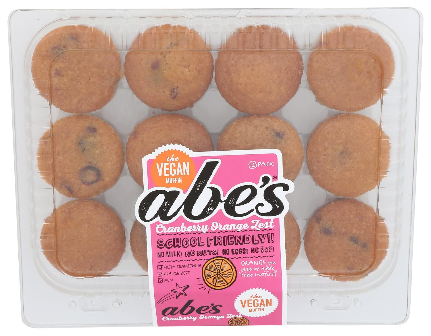 Amazon.com: ABE'S Mini Vegan Cranberry Orange Muffins, 10 OZ : Grocery ...