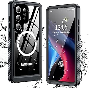 Amazon.com: ANTSHARE Magnetic for Samsung Galaxy S25 Ultra Case Waterproof,[IP68 Underwater ...