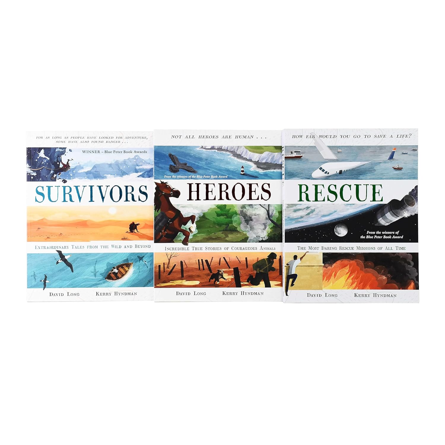 David Long 3 Books Collection Set (Survivors, Heroes & Rescue): Amazon ...