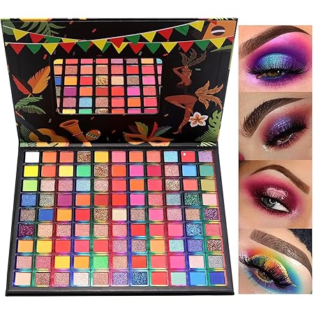 Amazon.com : Rechoo 99 Colors Eyeshadow Palette, Rainbow Colors Fusion ...