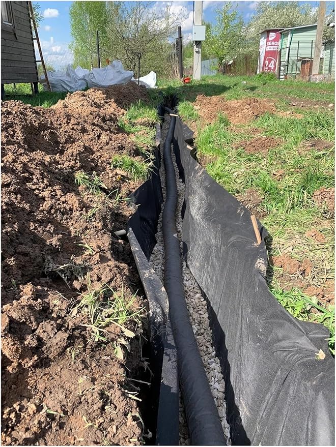 Amazon.co.jp: Nonwoven Earthwork Fabric Weed Control Sheet French Drain ...