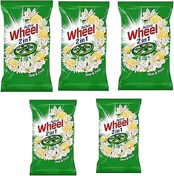 Active Wheel Detergent Powder Lemon & Jasmine 1Kg {Pack Of 5) - Price ...