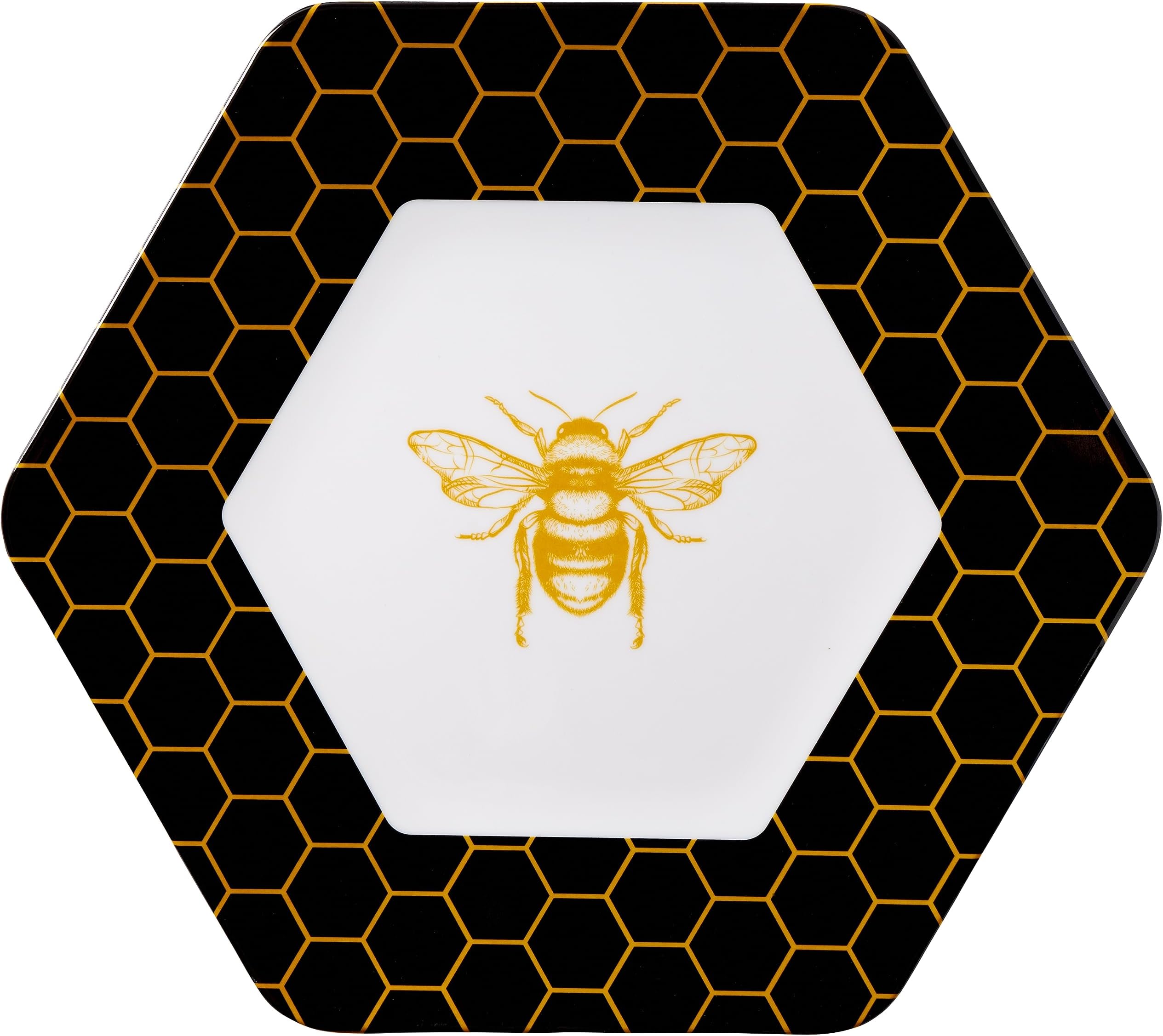 Amazon.com: C.R. Gibson Honeycomb Hive Gold Foil Dinner Plates (TW12 ...