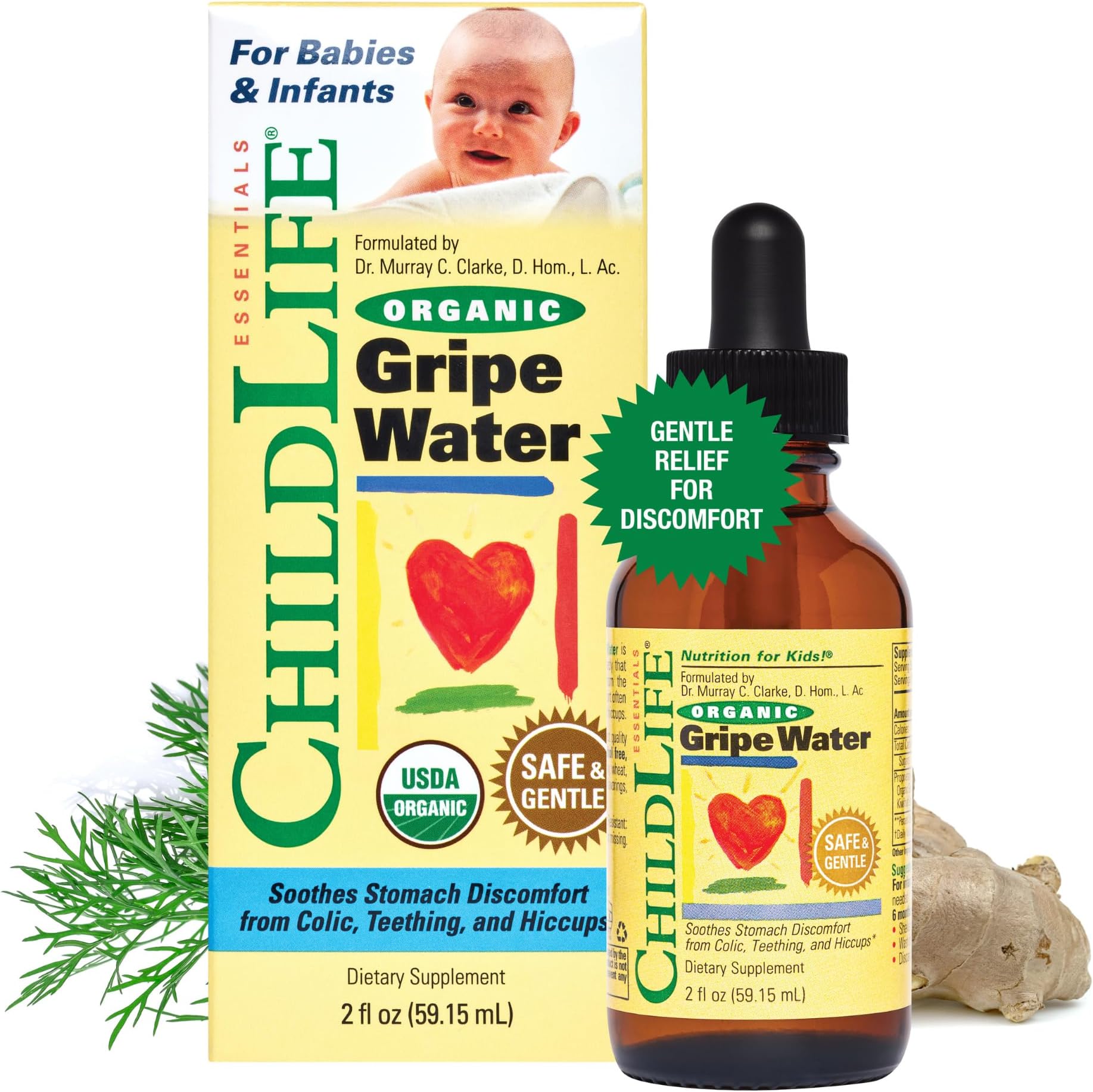 Amazon.com: Colic Calm Gripe Water, Colic & Infant Gas Relief Drops, 2 ...