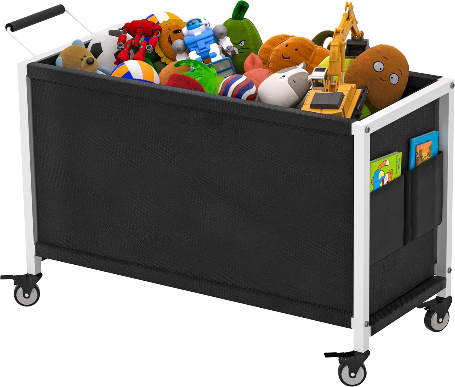 Amazon.com: Ardier 100L Large Kids Toy Box with Wheels, Toy Chest ...