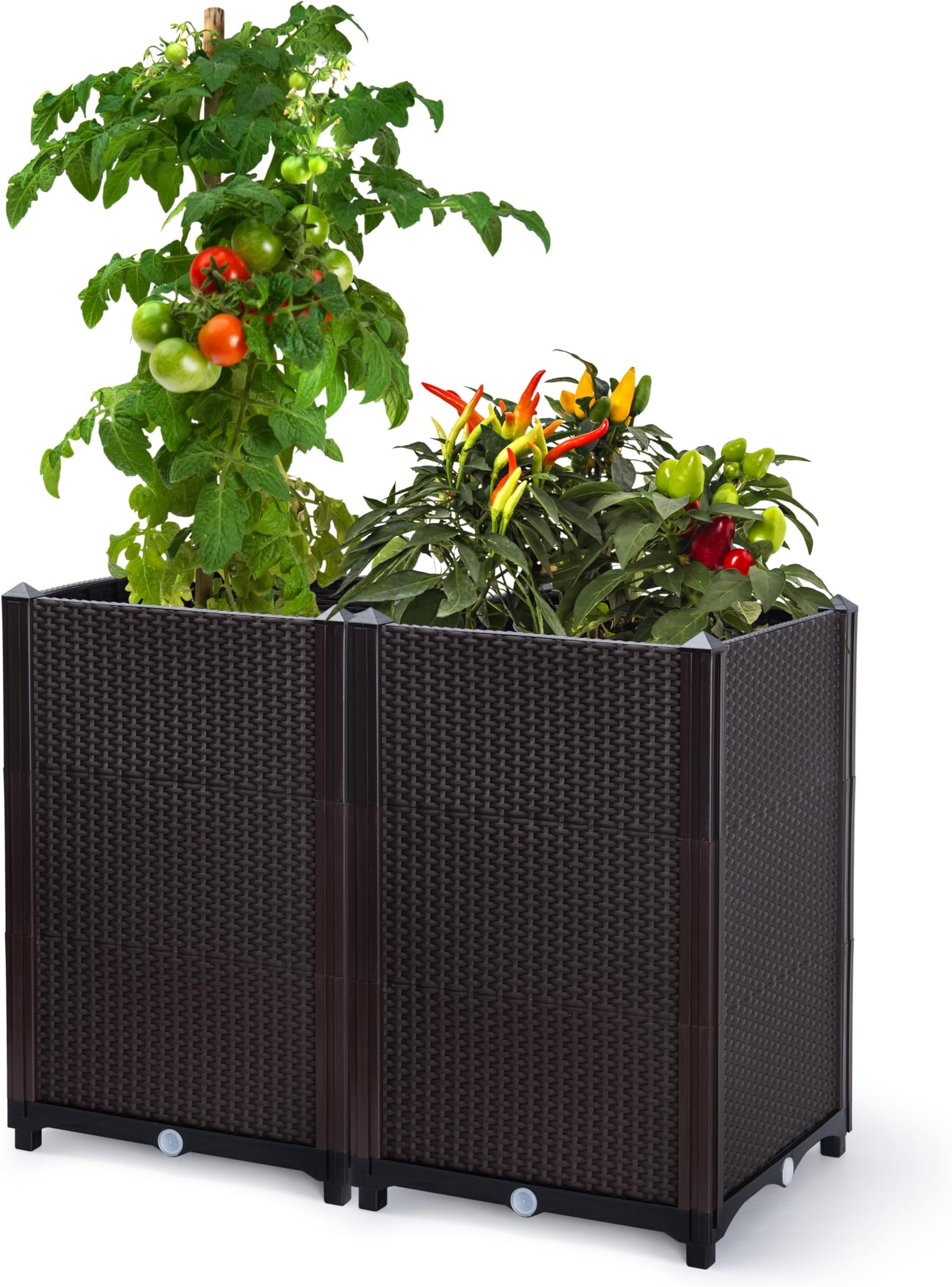 Amazon.com: D'vine Dev Raised Patio Planter Box - Elevated Planter with ...