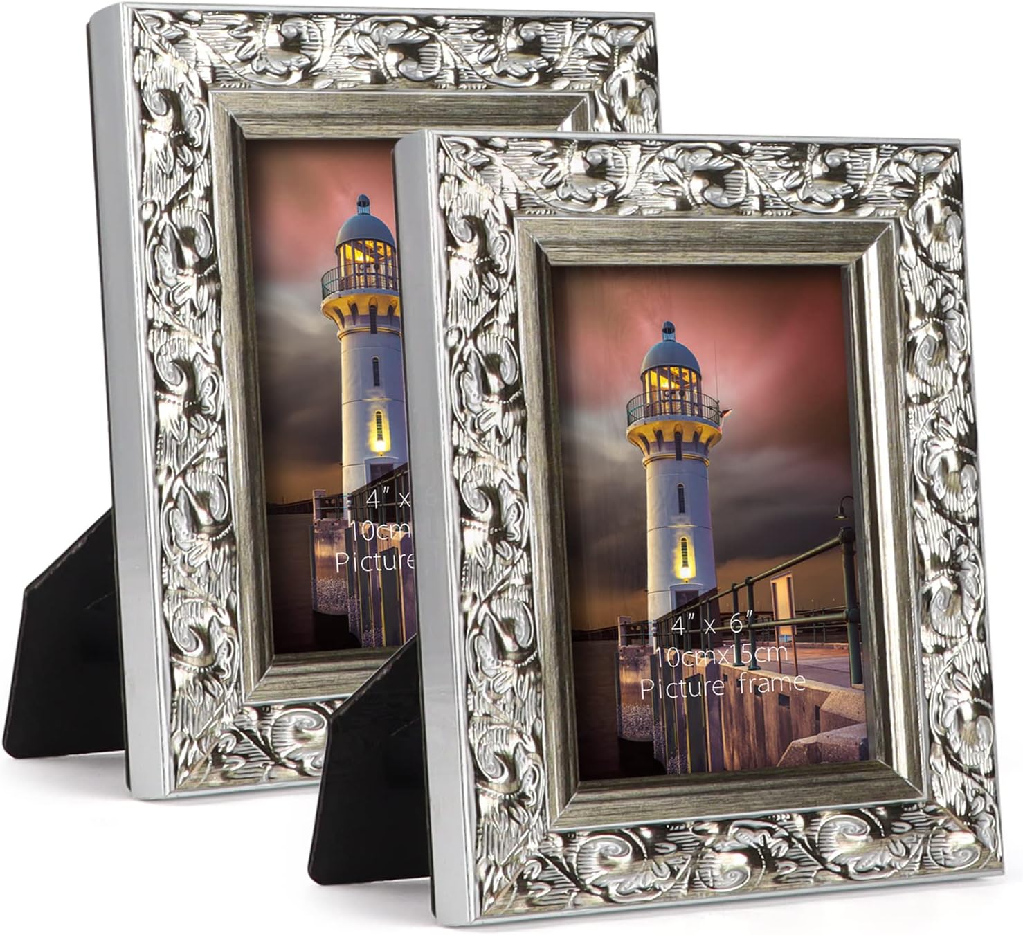 Amazon.com - FASHIONCRAFT Vintage Antique Picture Frames Table Top, Set ...