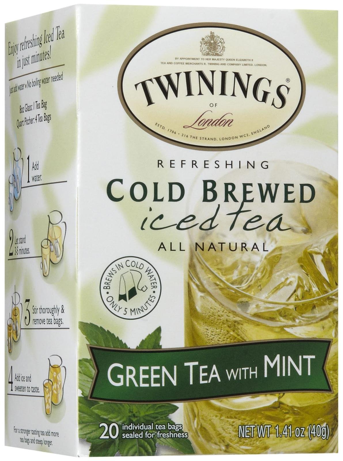 Buy Twinings Tea Mint Green Cold Brew Tea, Refreshing Tea, Sugar Free ...