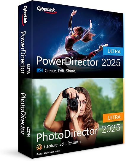 Amazon.com: CyberLink PowerDirector and PhotoDirector 2025 Ultra | Easy ...