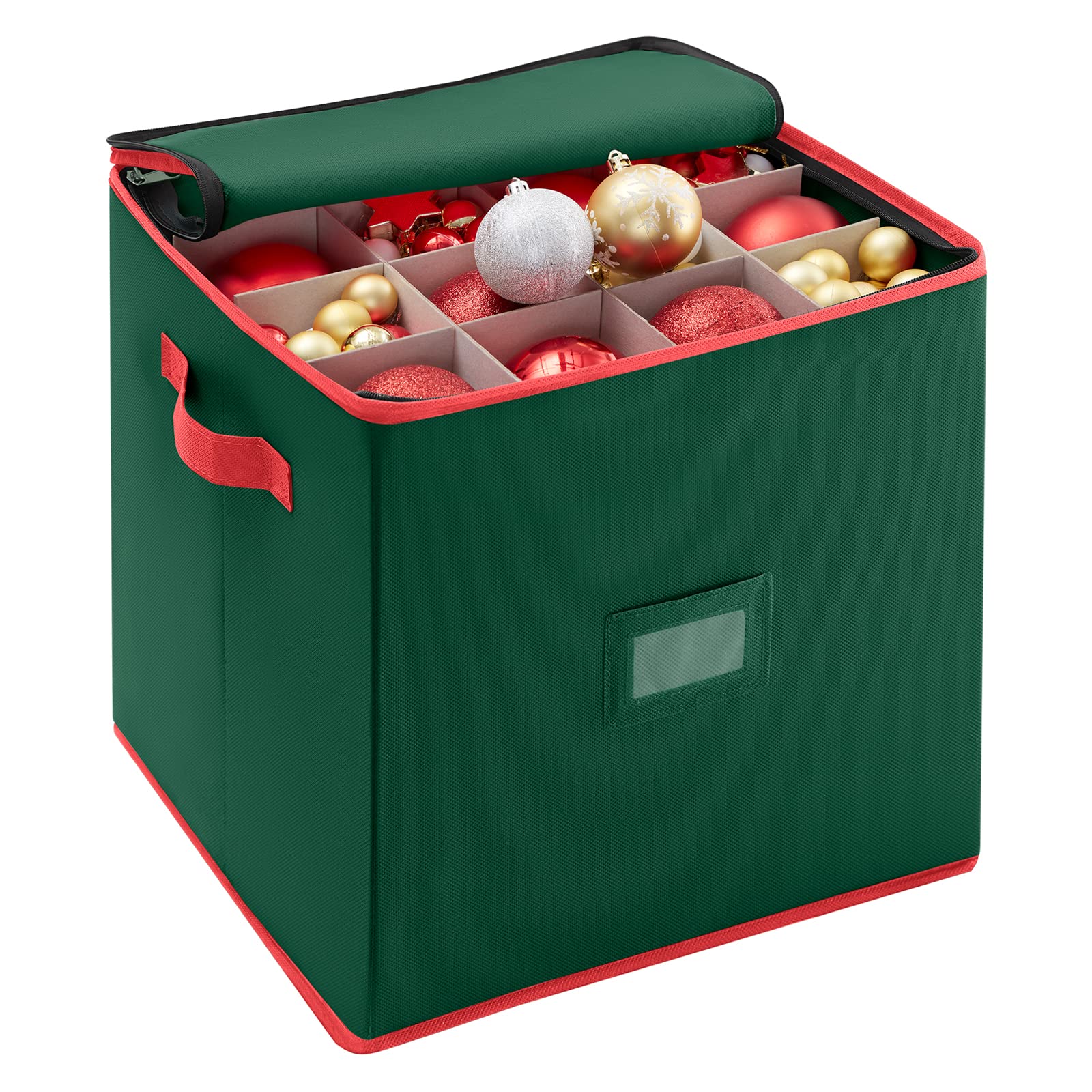 Lifewit Christmas Ornament Storage Container with Dual Zipper Closure ...