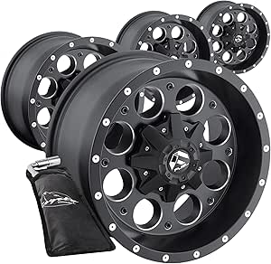 Amazon.com: Fuel D525 Revolver 1PC Wheels (Set of 4) - Black with ...