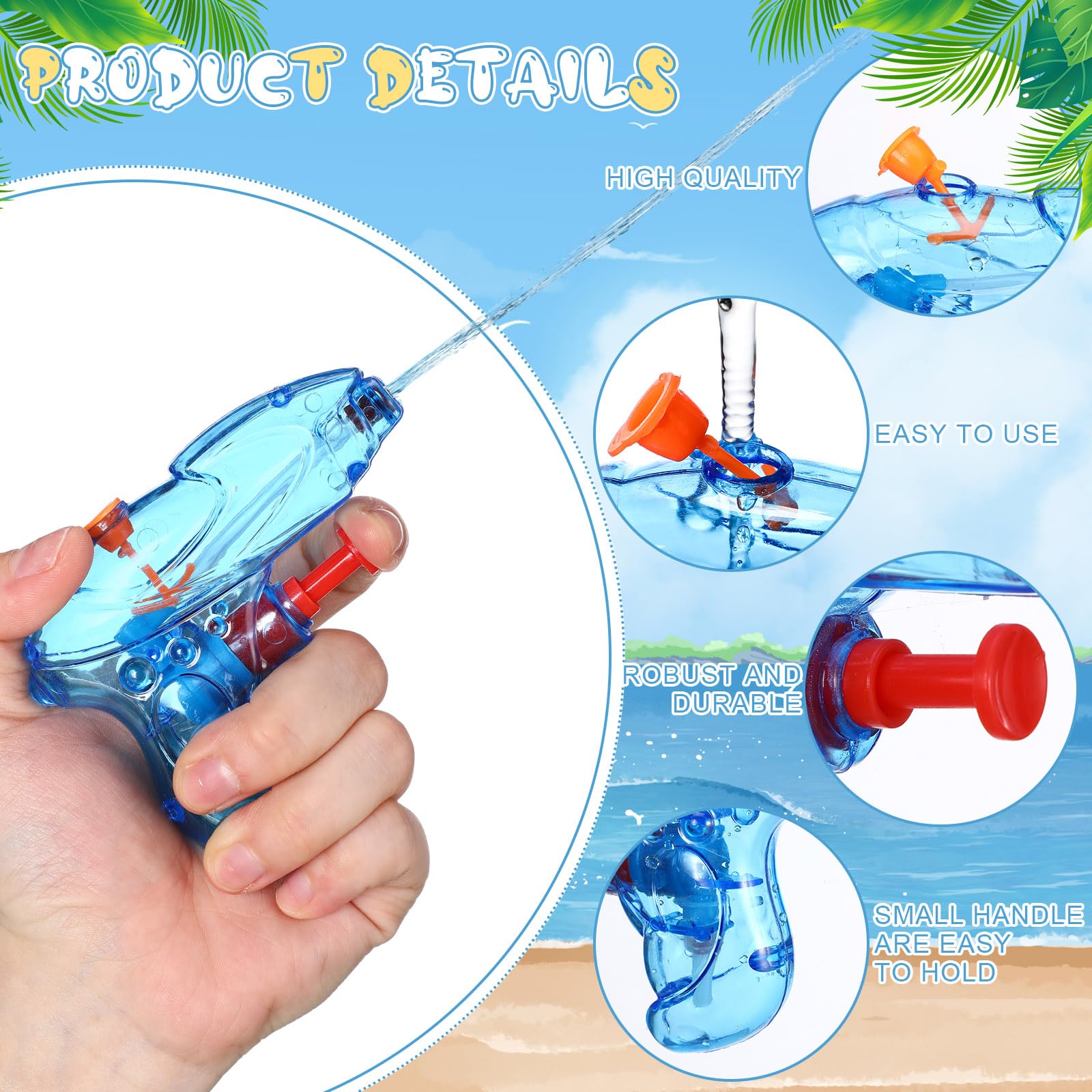 Snapklik.com : Leyndo 32 Pack Mini Water Gun For Kids Colorful Blaster ...