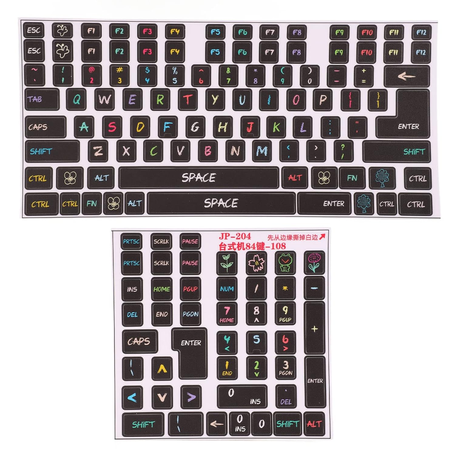 Amazon.in: Buy Vikye 2 Pack Universal English Keyboard Stickers, Letter ...