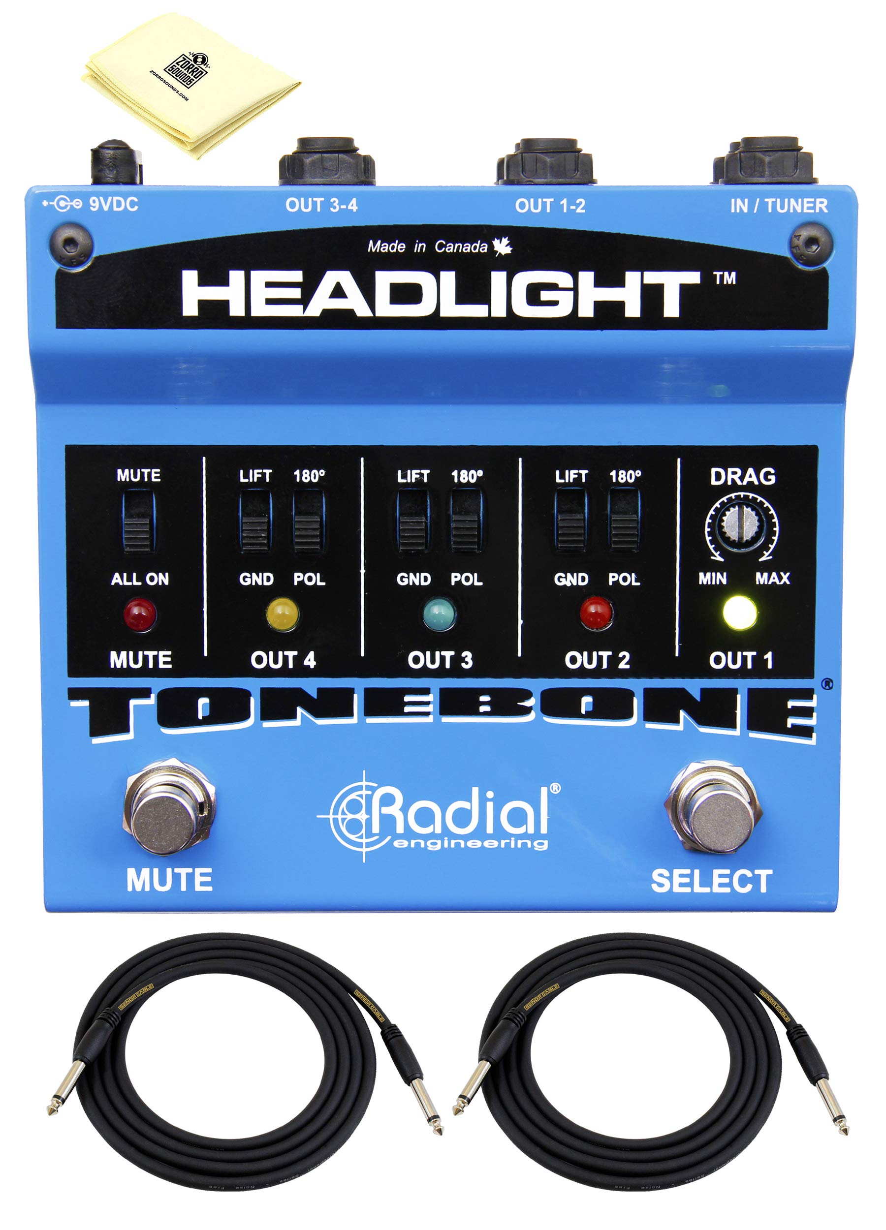 Buy Radial Headlight 4 Output 4-Channel Guitar Amp Selector and A/B/Y ...