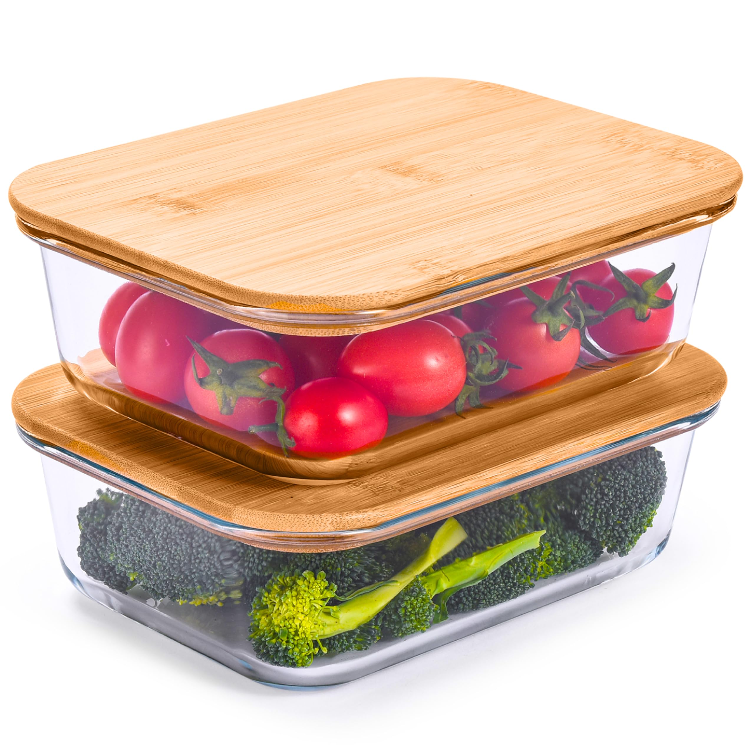 Amazon.com: Prosumer's Choice Glass Food Storage Containers with Bamboo ...