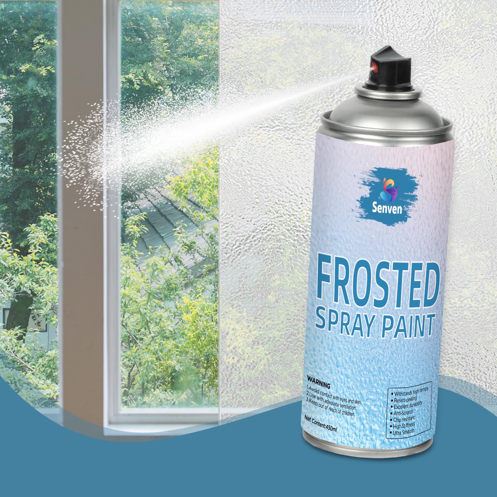 Glass Frosted Spray Paint Translucent 16oz, Frosted Glass Paint for ...