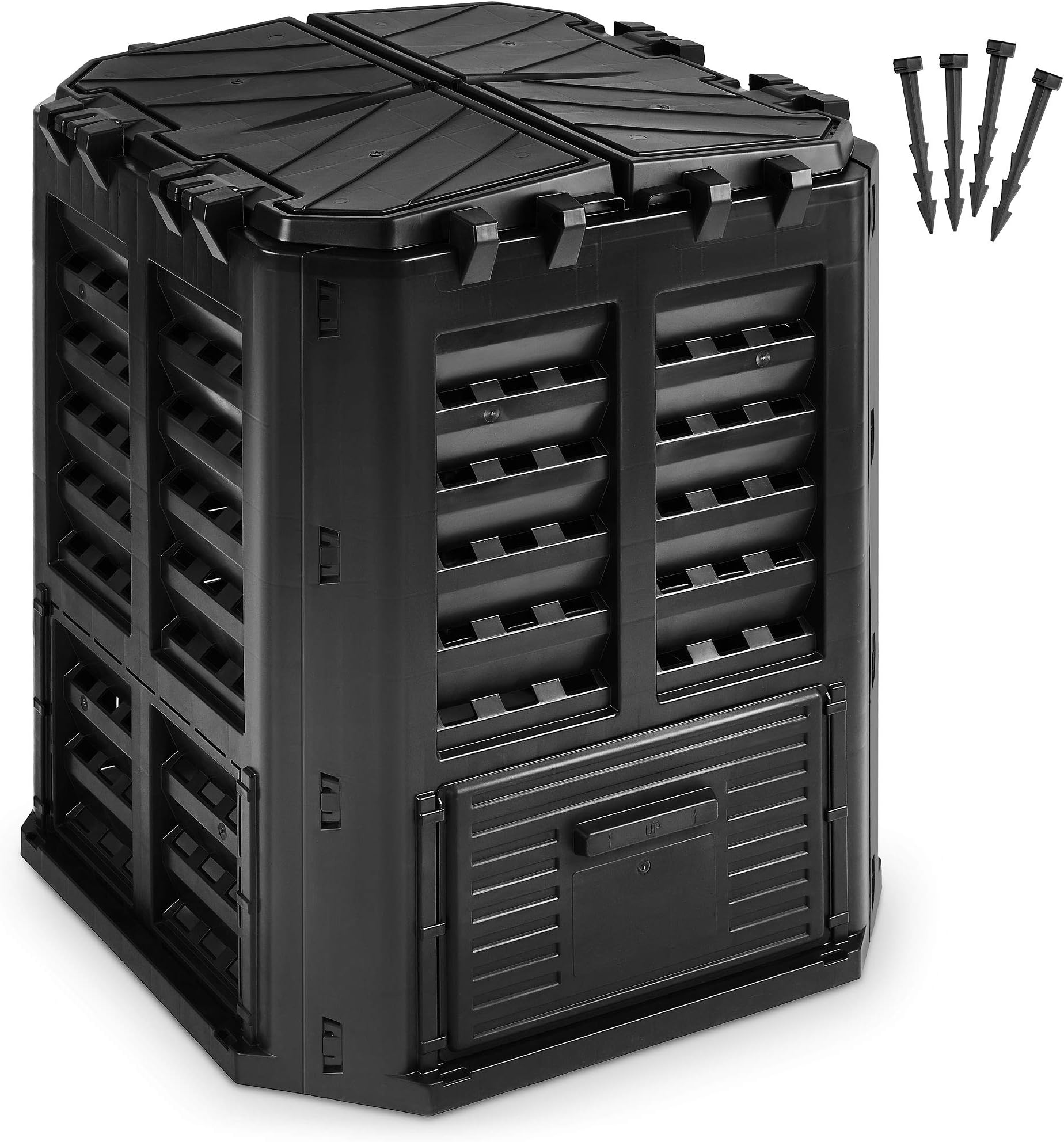 Amazon.com : Garden Composter Bin Made from Recycled Plastic – 95 ...