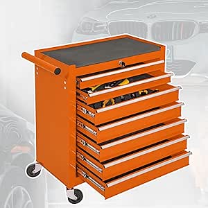 Amazon.com: SUN & SUMMER WAYTRIM 7-Drawer Metal Rolling Tool Chest with ...