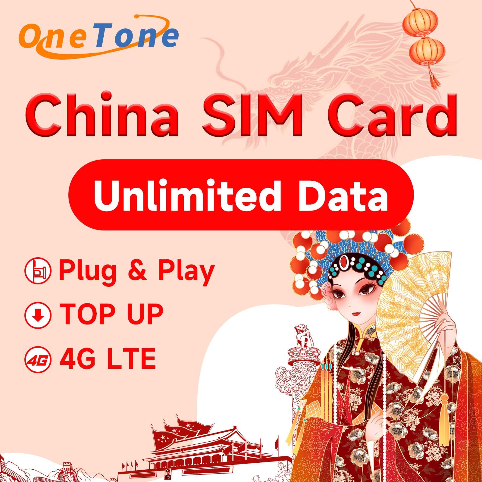 Amazon.com: China SIM Card 30 Days 10GB, Mainland China Sim Card with ...