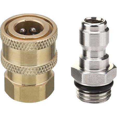 Amazon.com: RIDGE WASHER Pressure Washer Coupler, Brass Fittings, 1/4 ...