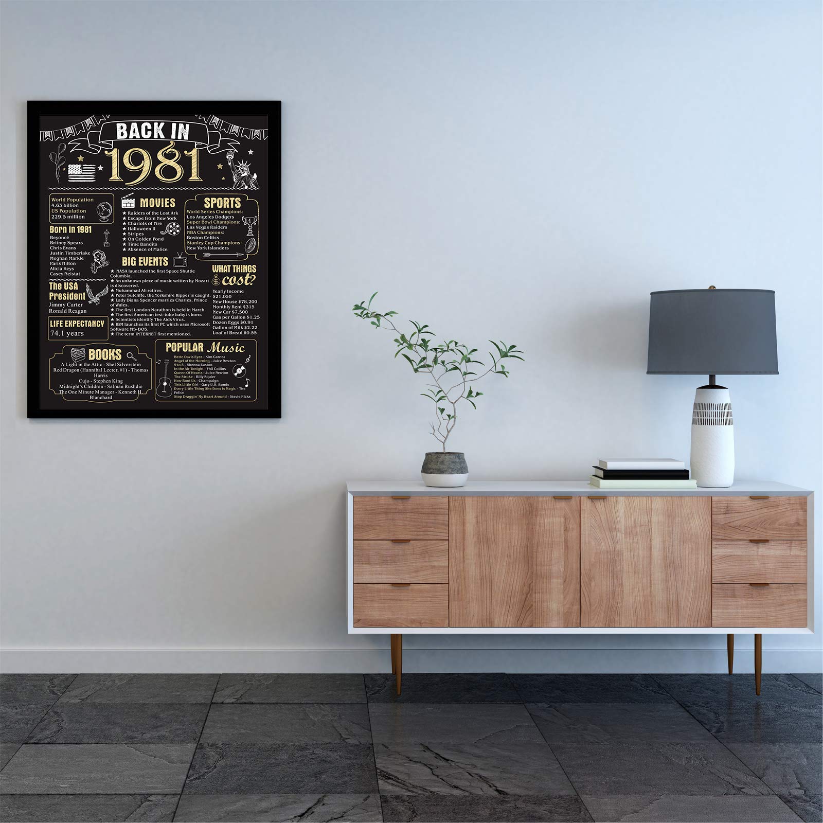 41th Birthday Decorations for Men Women 41th Birthday Gift for Him Back ...