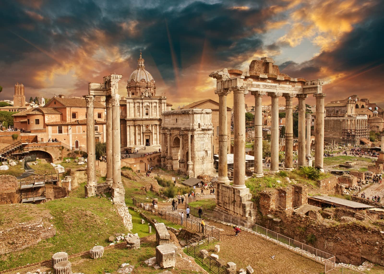 Amazon.com : BELECO 7x5ft Fabric Ancient Ruins of Rome Backdrop for ...