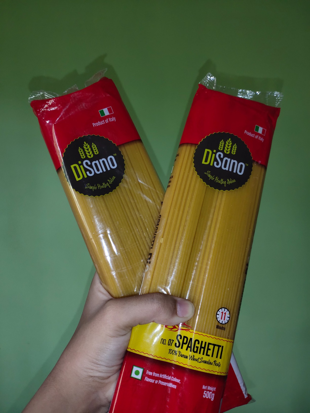 Disano Spaghetti Durum Wheat Pasta, Pack of 2 (1kg) : Amazon.in ...