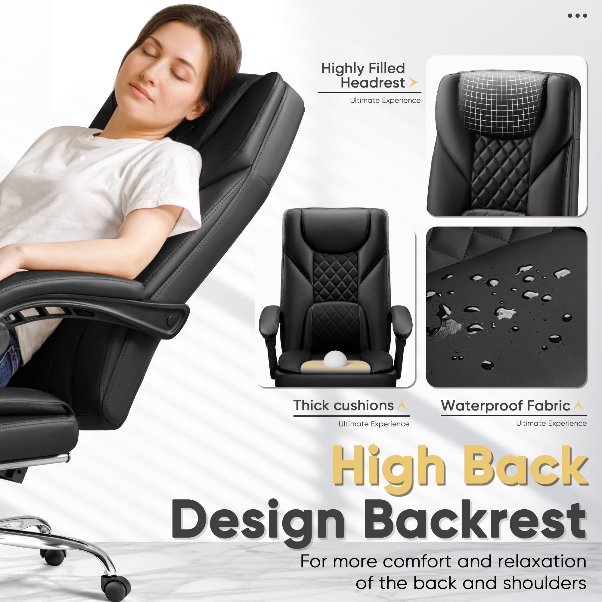 Snapklik.com : Shahoo Big And Tall Office Chair, Executive High Back ...