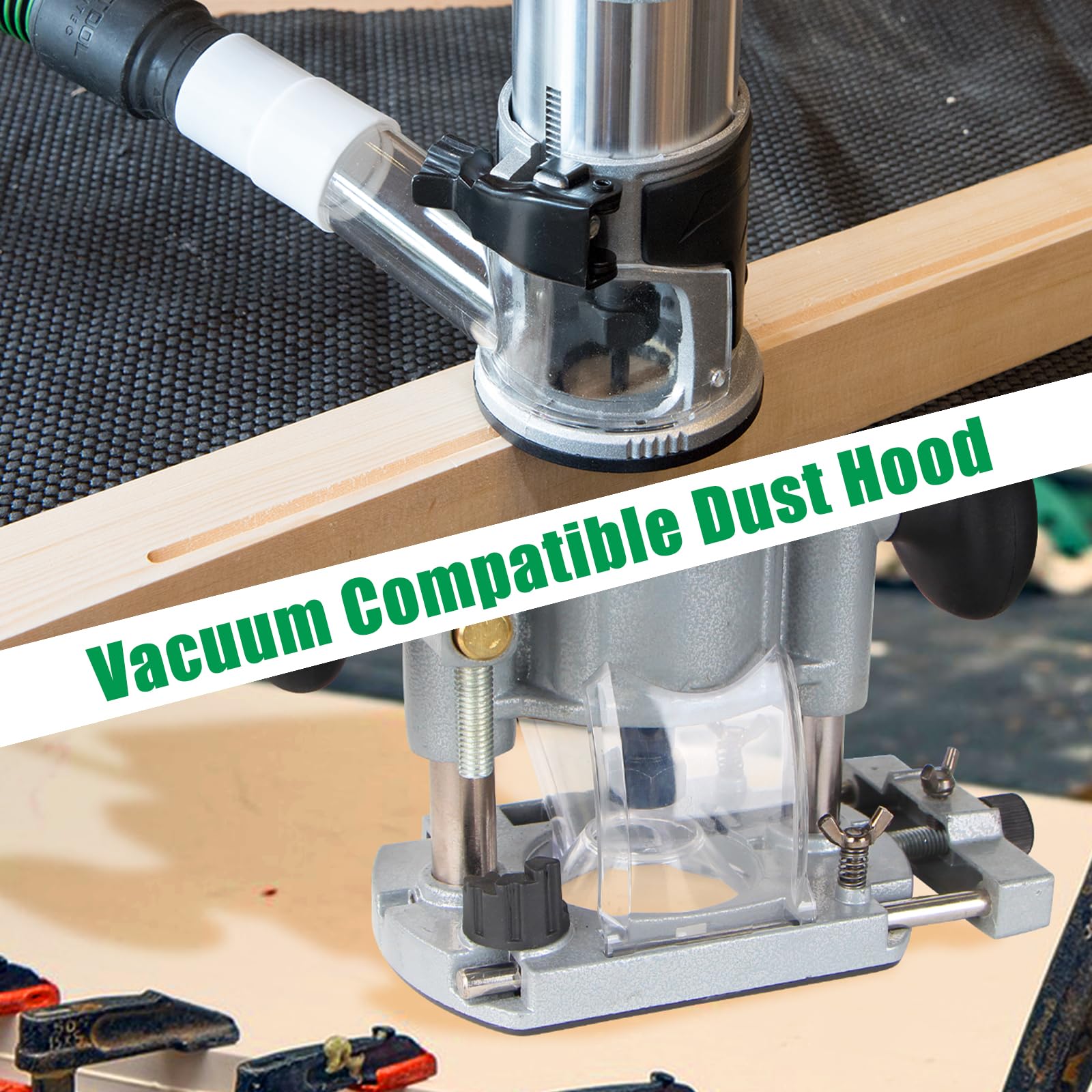 BATOCA Plunge Router Kit, 1-1/4 HP Max Torque Router ToolÂ with Fixed ...